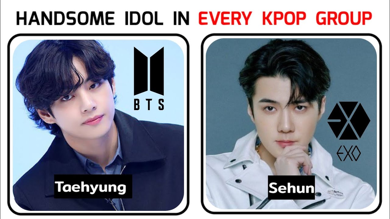 Most handsome idol in every kpop group 😍 | Taehyung | Sehun | Bts | Exo ...