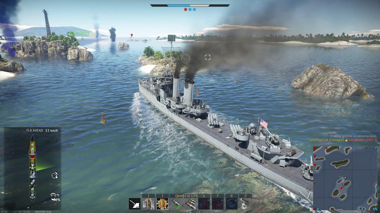 War Thunder FARRAGUT (DD 355) and Clemson (DD 336) on Fiji - USA Ships ...