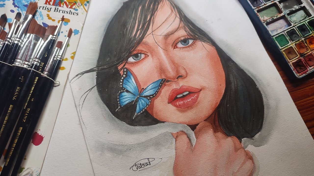 watercolor painting full tutorial: step by step - YouTube