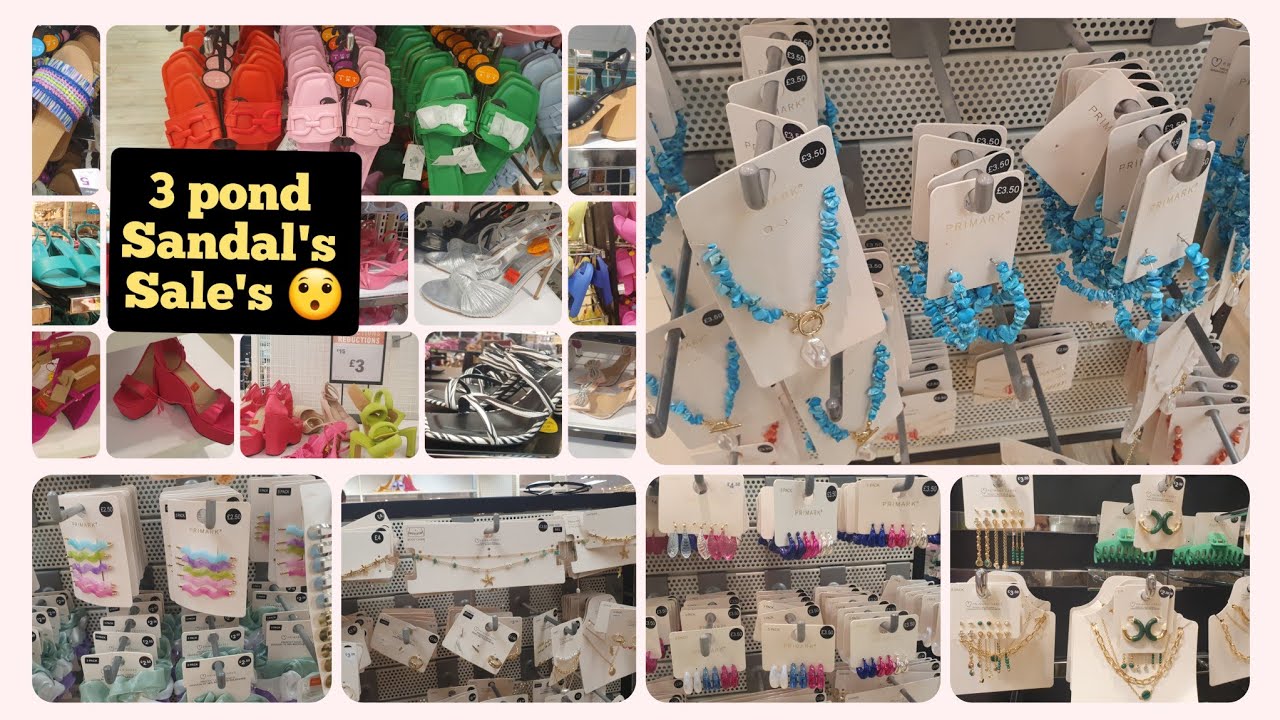 Primark jewellery &Sandal's Reduction collection june 2023 - YouTube