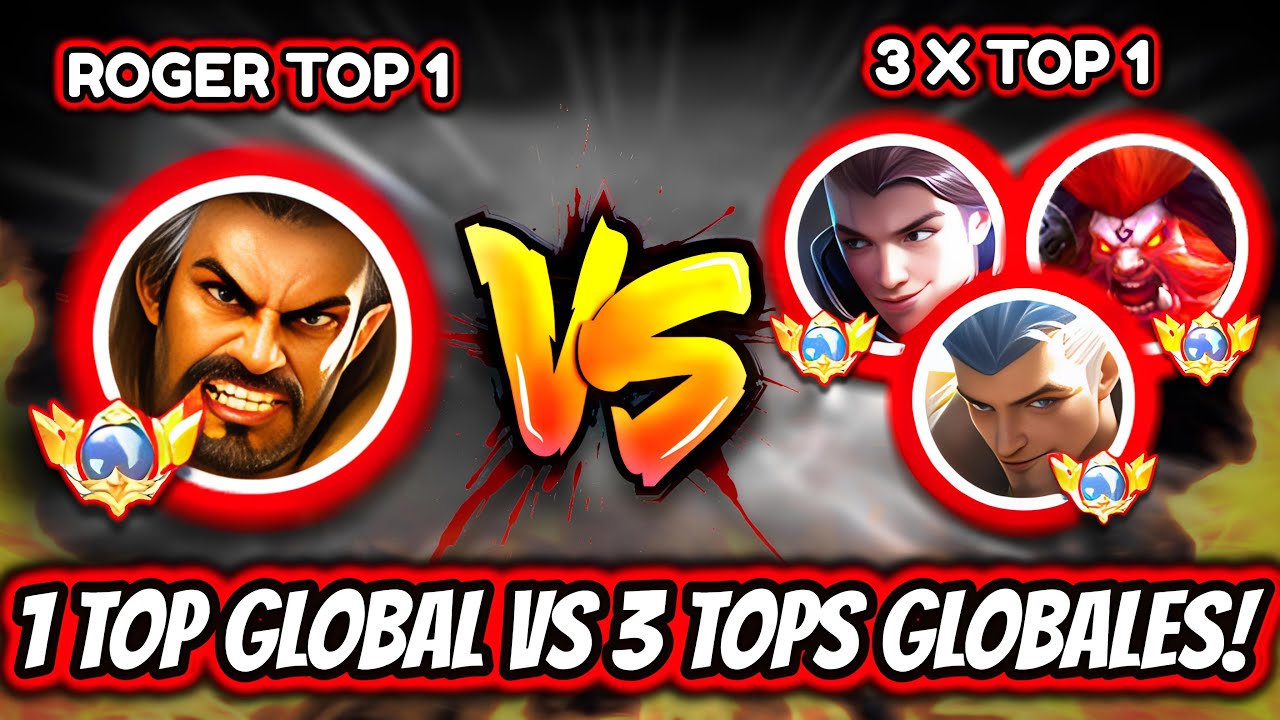 ¡1 TOP GLOBAL vs 3 TOPS GLOBALES! ROGER TOP 1 GLOBAL 91.6% WINRATE ...
