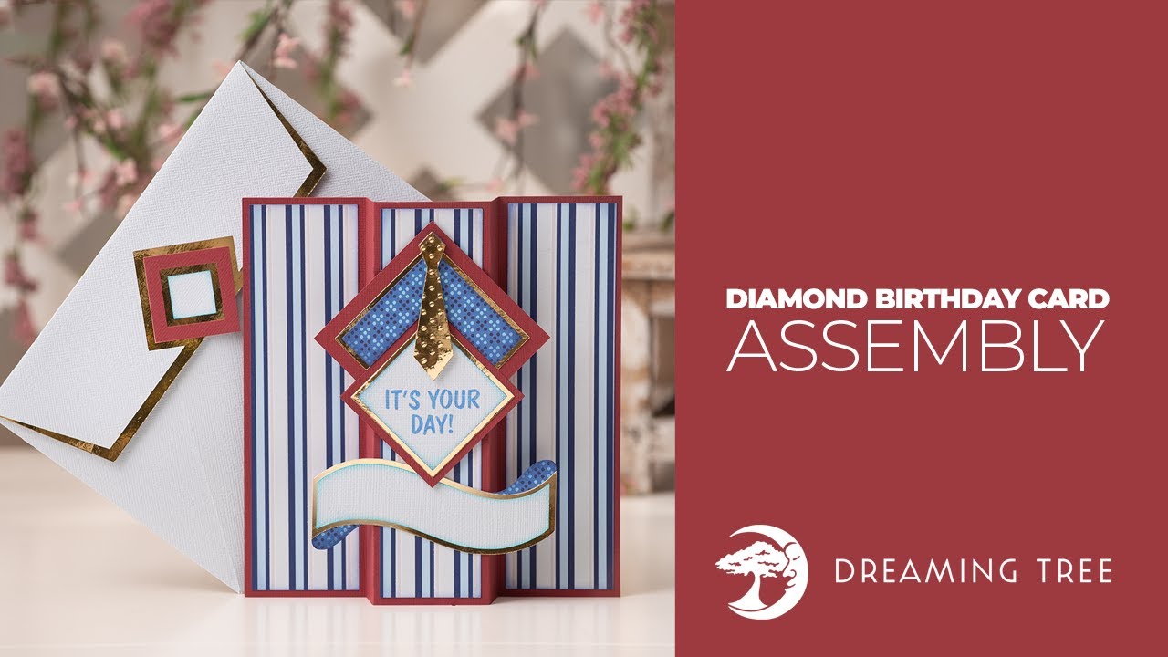 SVG File - Diamond Birthday Card - Assembly Tutorial (For Cricut ...