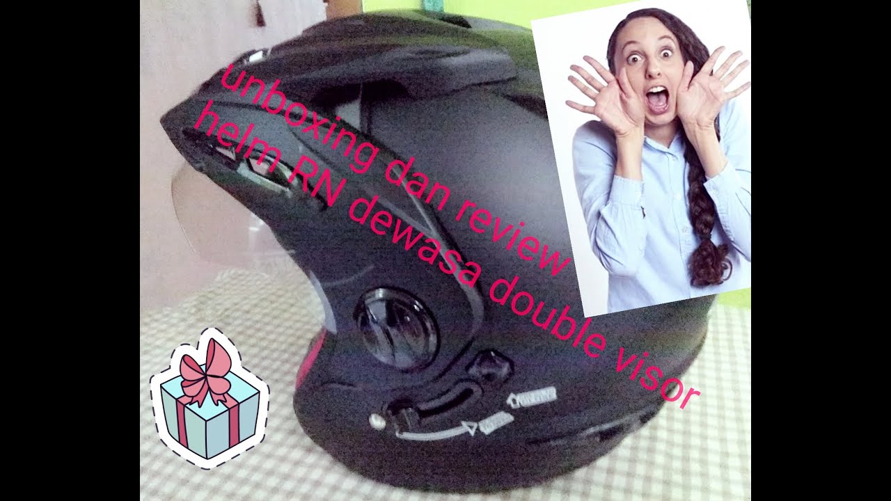 Helm Double visor helm RN unboxing dan review - YouTube