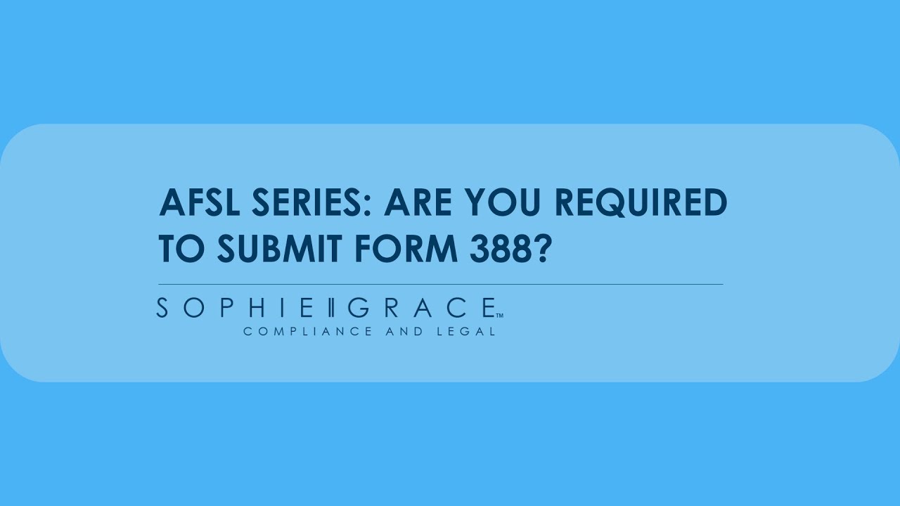 Are you required to submit ASIC Form 388? - YouTube