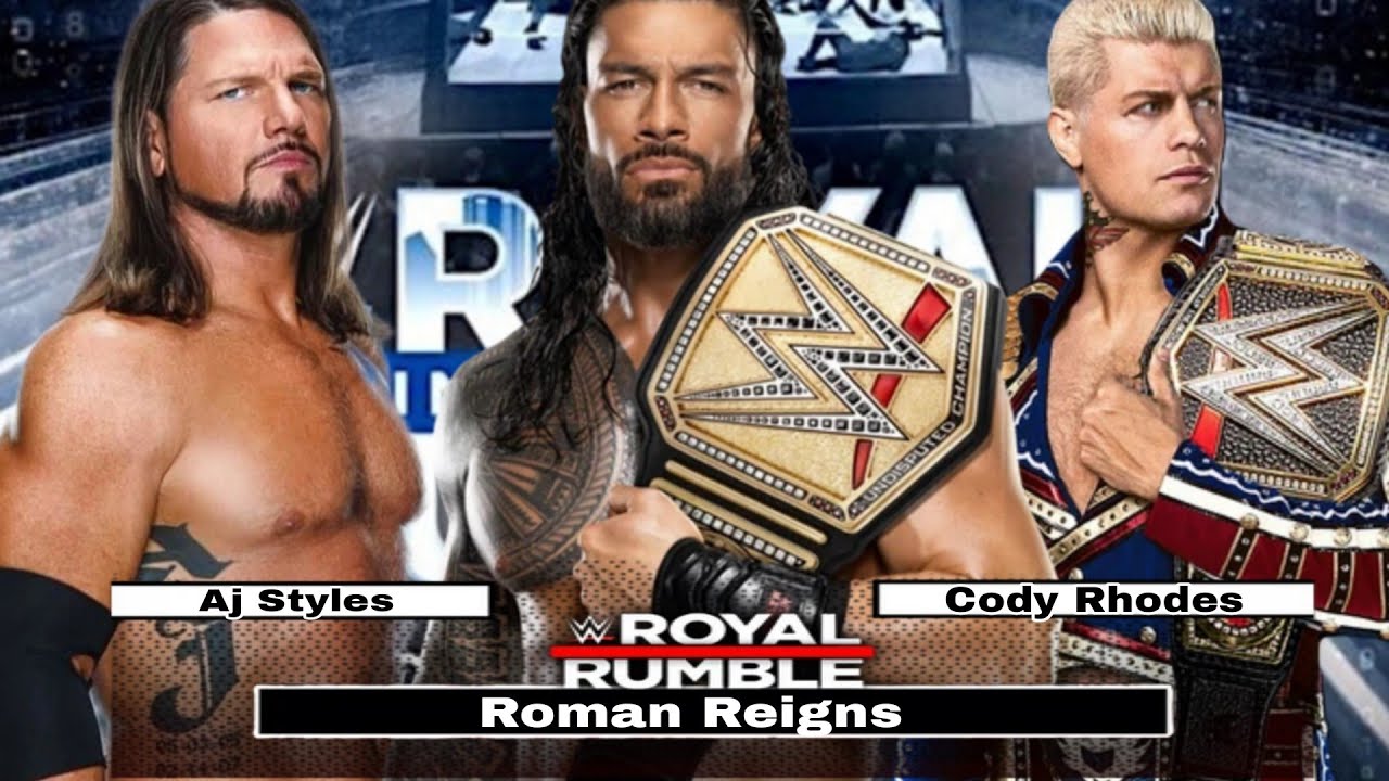 Roman Reigns vs Aj Styles vs Cody Rhodes - Ladder Match For Universal ...