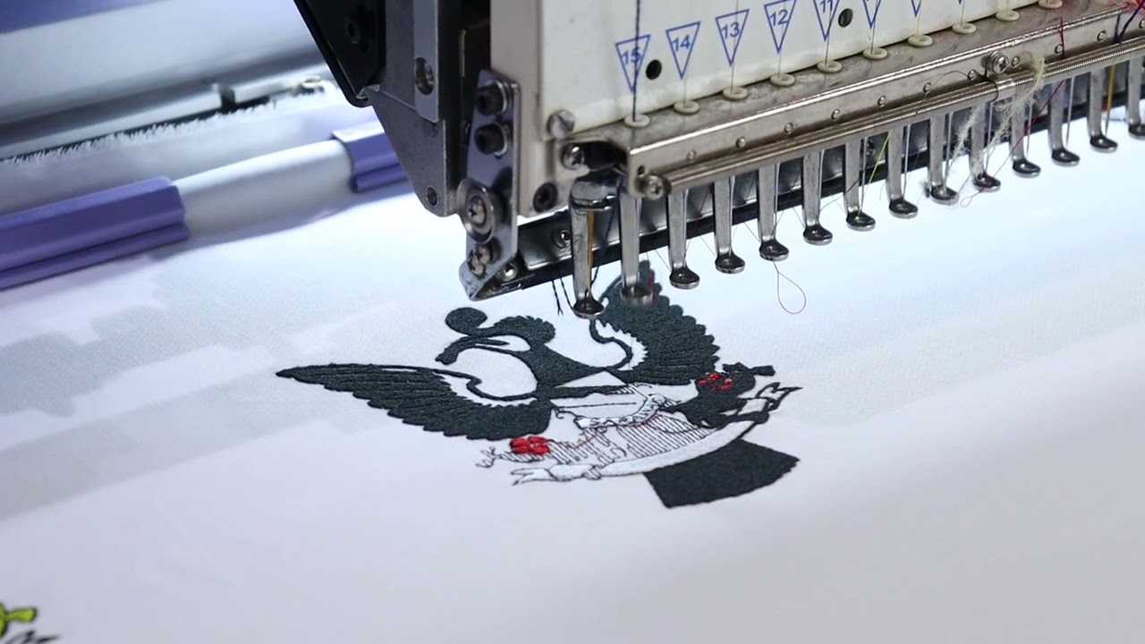 Embroidering Customized Logo on HOLiAUMA Embroidery Machine - YouTube