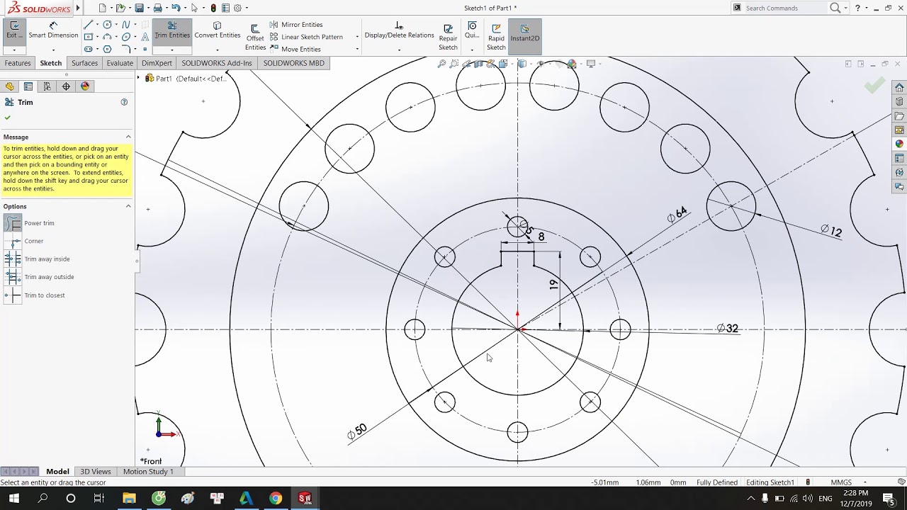 Solidworks sketch - YouTube