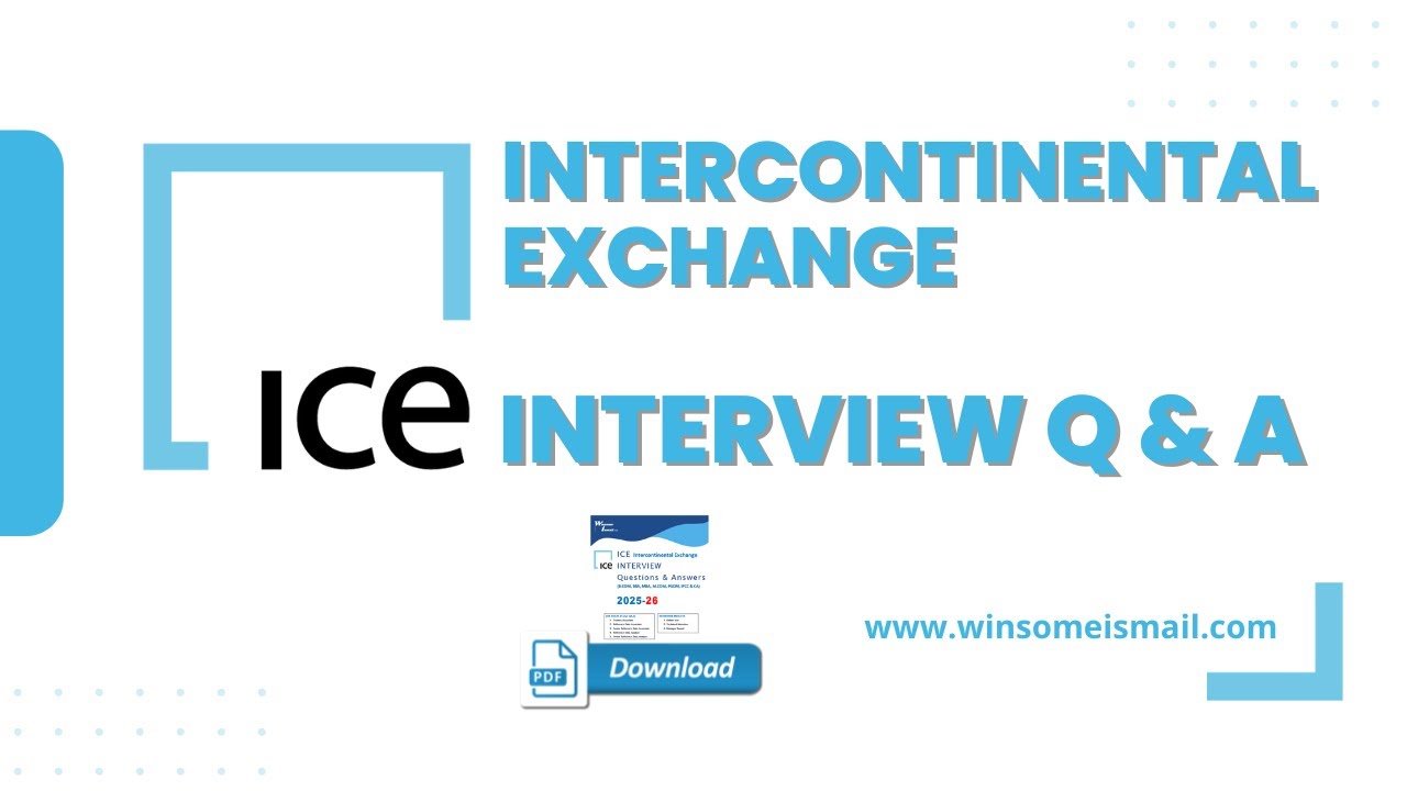 ICE Intercontinental Exchange Interview Questions Guide #job #interview ...