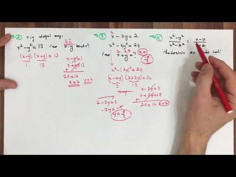 ÇARPANLARA AYIRMA -1 ( ortak çarpan parantezi ve iki kare farkı)