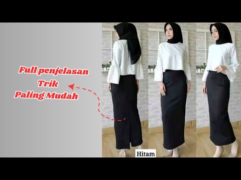 Cara Mudah Membuat Belahan Belakang Rok Span