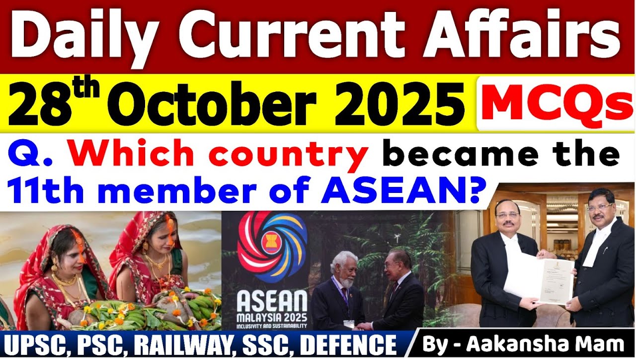 28th October Current Affairs 2025 | Current Affairs Today | Daily ...