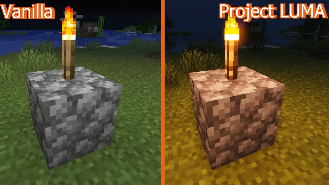 Minecraft | Vanilla vs Project LUMA - YouTube