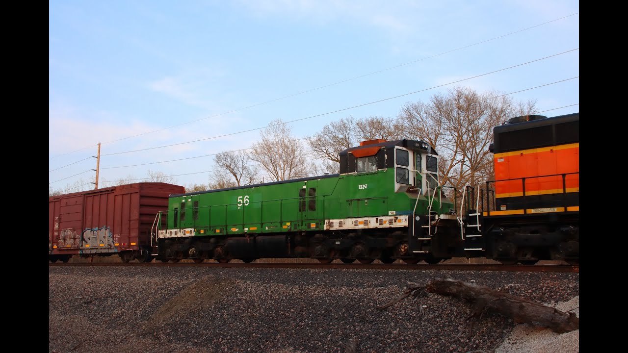 BNSF (ex-BN) Slugs Trailing on H-GALMEM in Arnold, MO (4/1/20) - YouTube