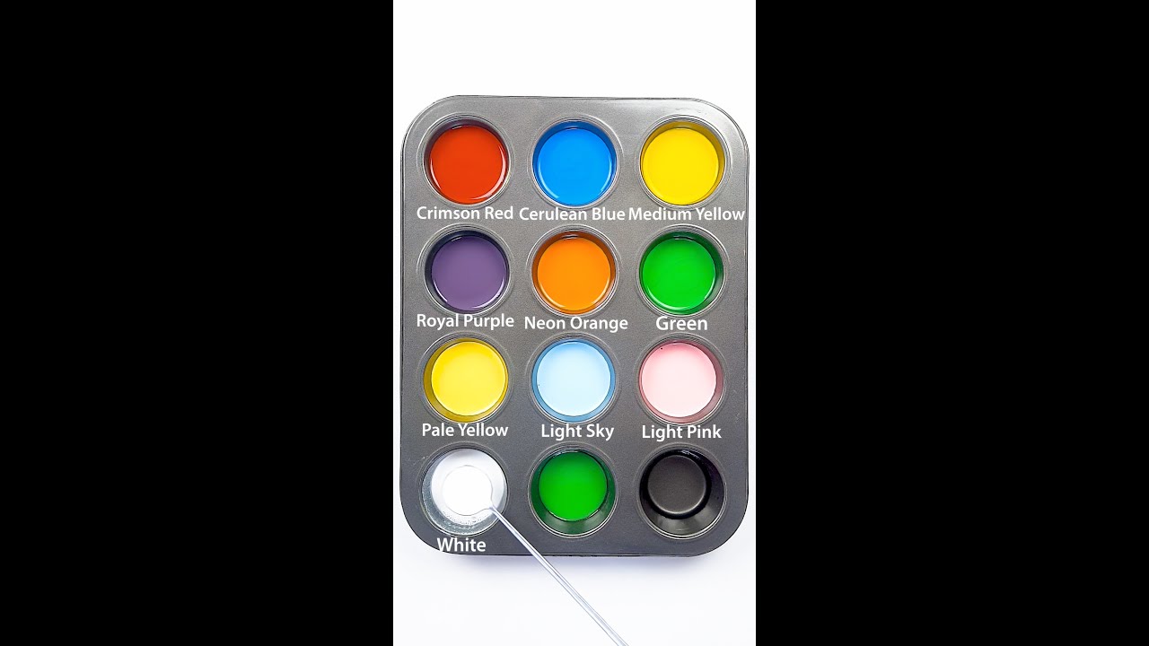 How To Create New Colors With Acrylic Paint / Satisfying Color Mixing # ...