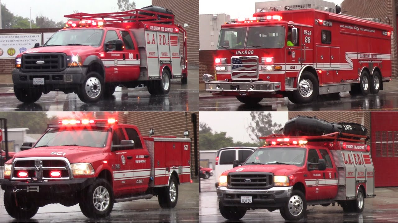 *EXTREMELY RARE* LAFD Station 88 - Water Rescue response - YouTube