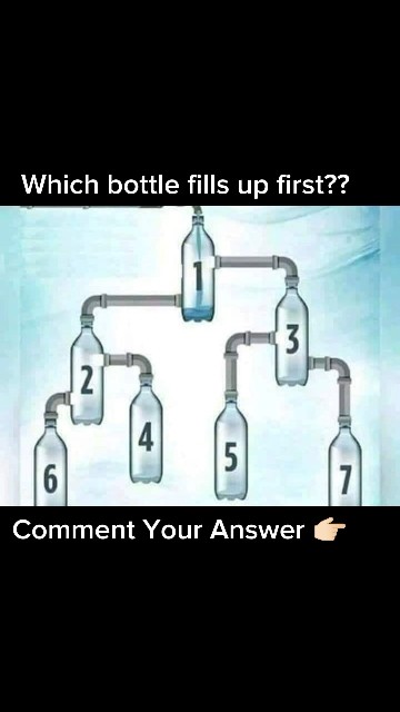 Which bottle fills up first?? #shorts #shotsfeed #puzzle #students ...