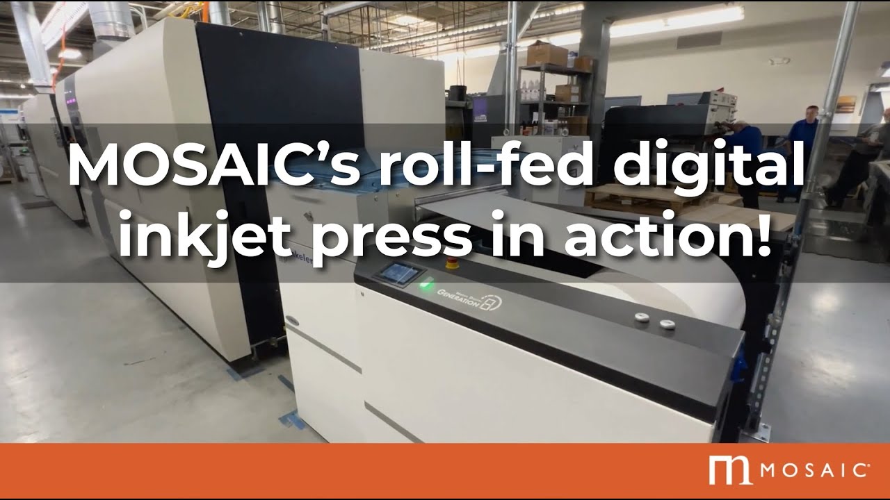 MOSAIC SCREEN Truepress Jet520HD Series Inkjet Web Press - YouTube