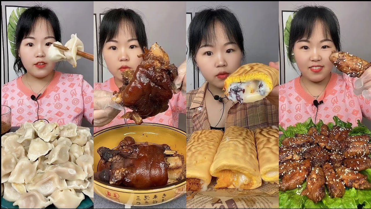Eating Dumpling | Pig's Feed | Tiger Skin Rolls Cake | Coke Chicken ...