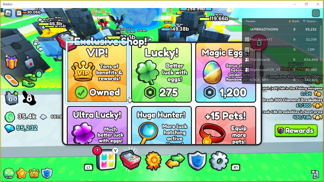 buying vip in pet simulator 99 - YouTube