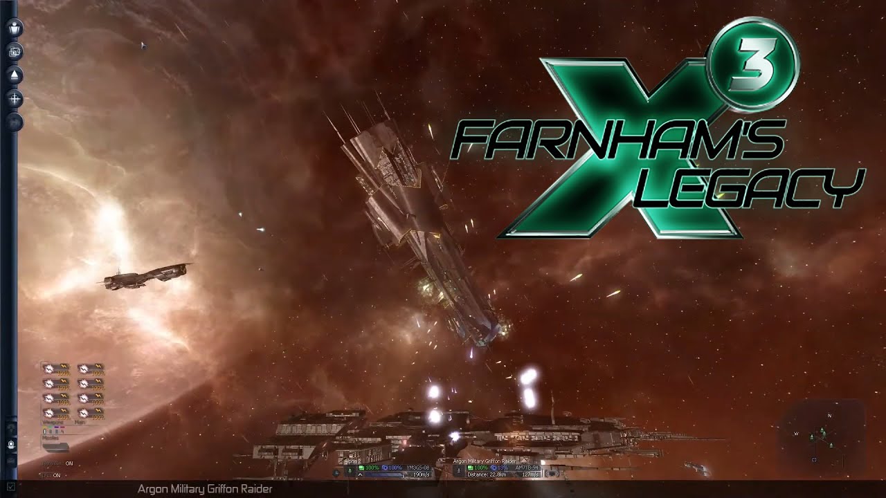 X3 Farnham's Legacy - Xenon and Pirates attack Argon Space - YouTube