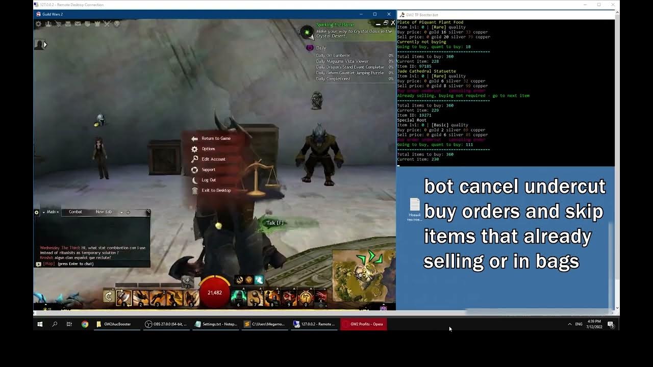 GW2 AutoTrader - bot for automating trading in Guild Wars 2 - YouTube