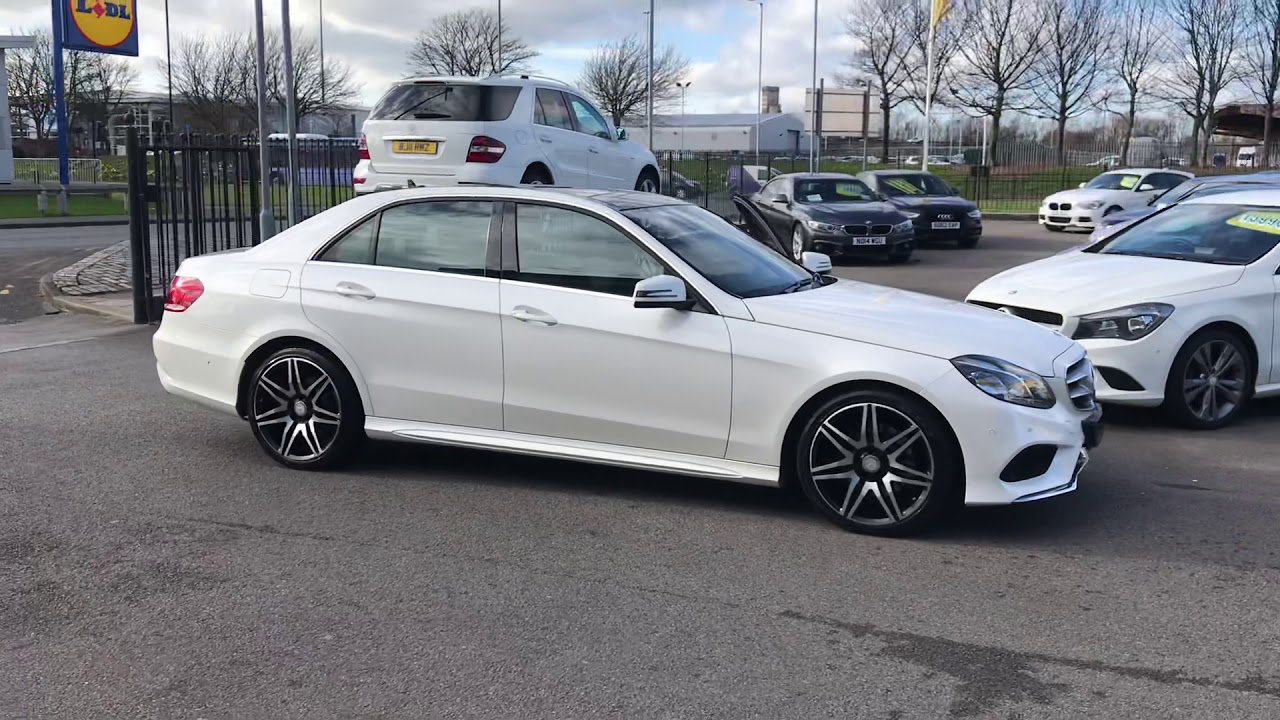 Metallic Diamond White Mercedes-Benz E Class 2.1 E300 BlueTEC AMG Sport ...