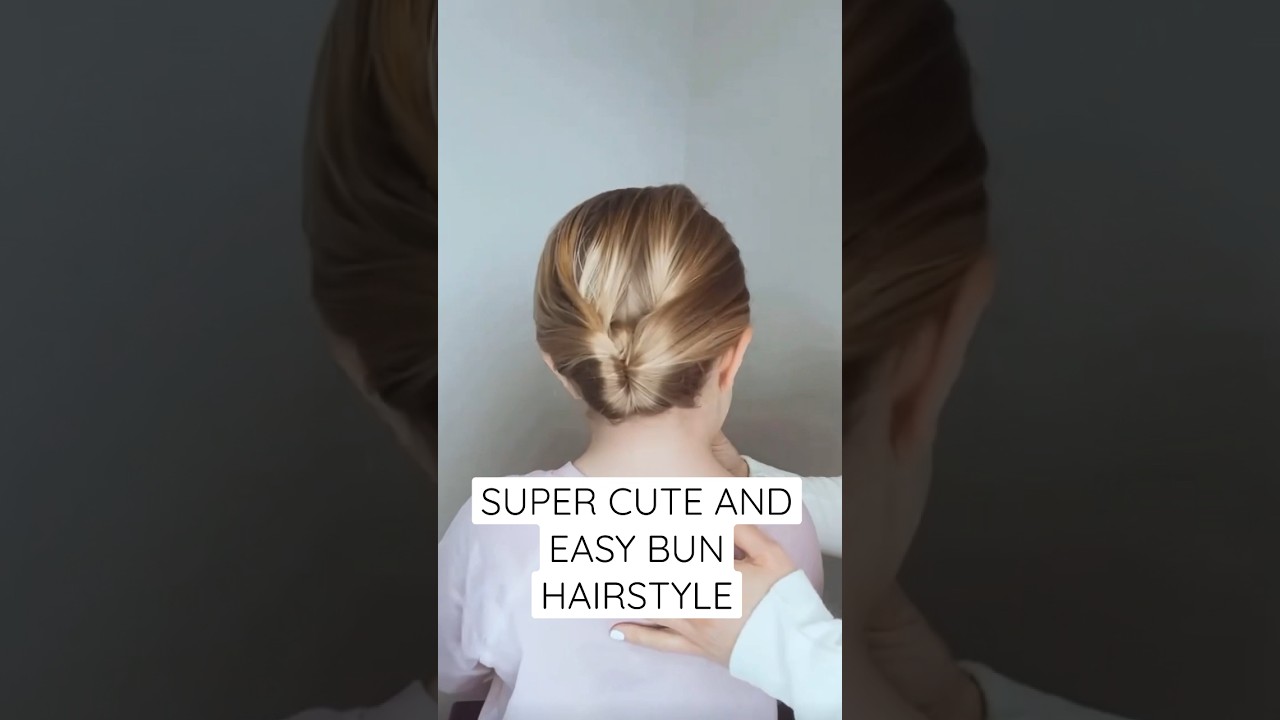 EASY AND CUTE BUN HAIRSTYLE | Audrey and Vera #hairstyle #hairtutorial ...