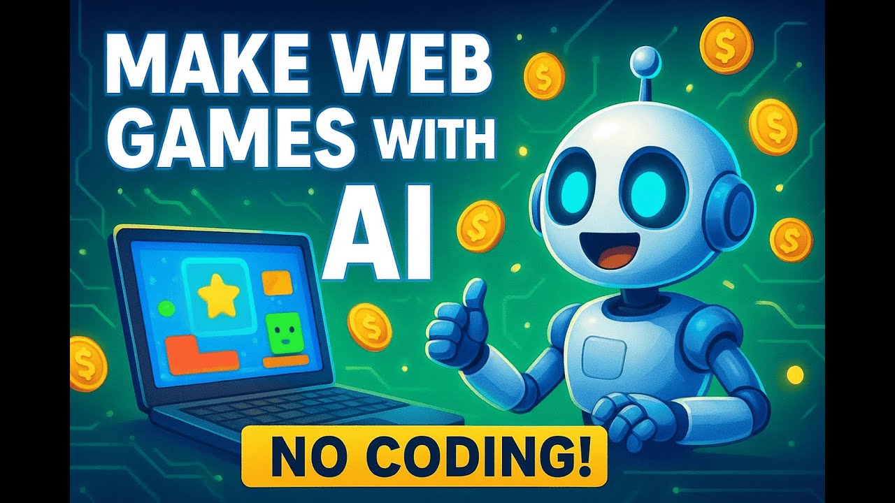 How to Make a Web Game and Earn Money Online No Coding Only AI. - YouTube