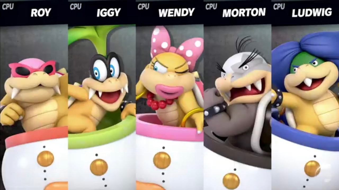 Koopalings That Kidnapped Peach After Every World In NSMB2 Super Smash koopalings-that-kidnapped-peach-after-every-world-in-nsmb2-super-smash