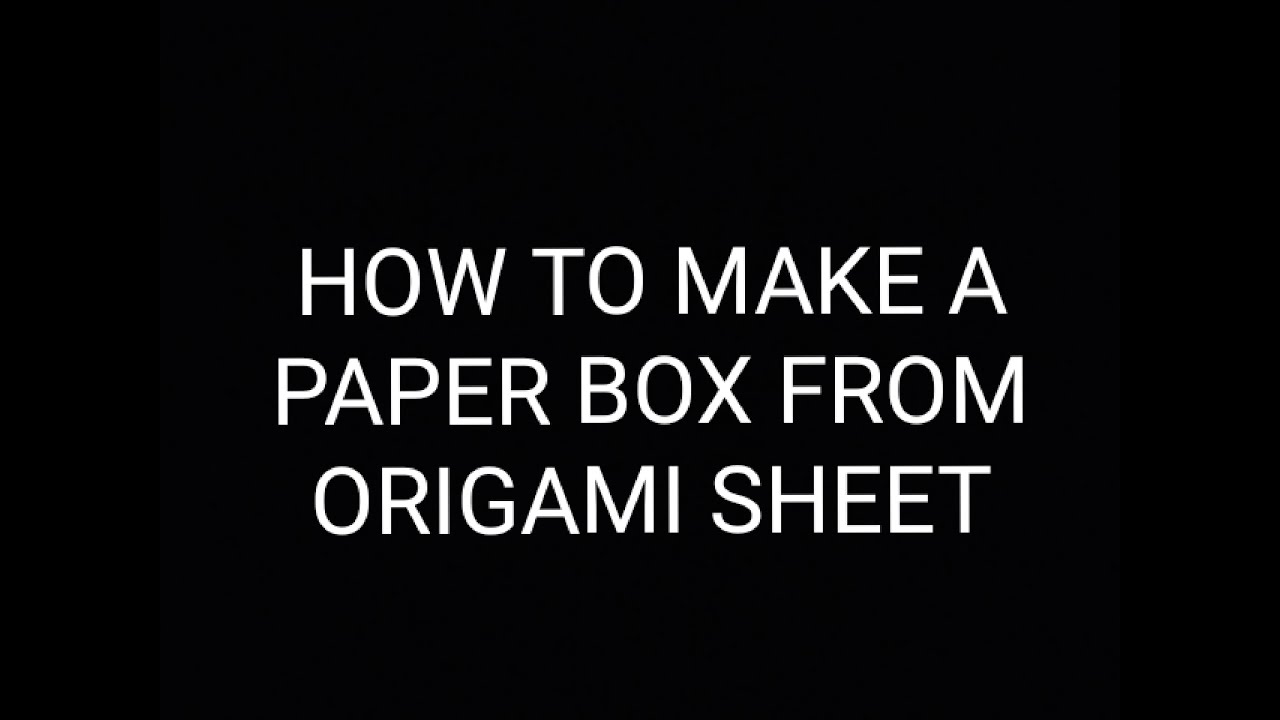 How to make a paper box| ART NEST|#02| - YouTube