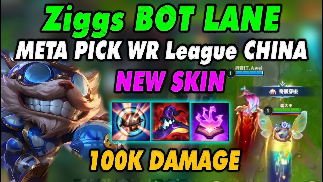 Ziggs Wild Rift Tốc chiến China | Bot Lane Guide - Build Runes 100k ...