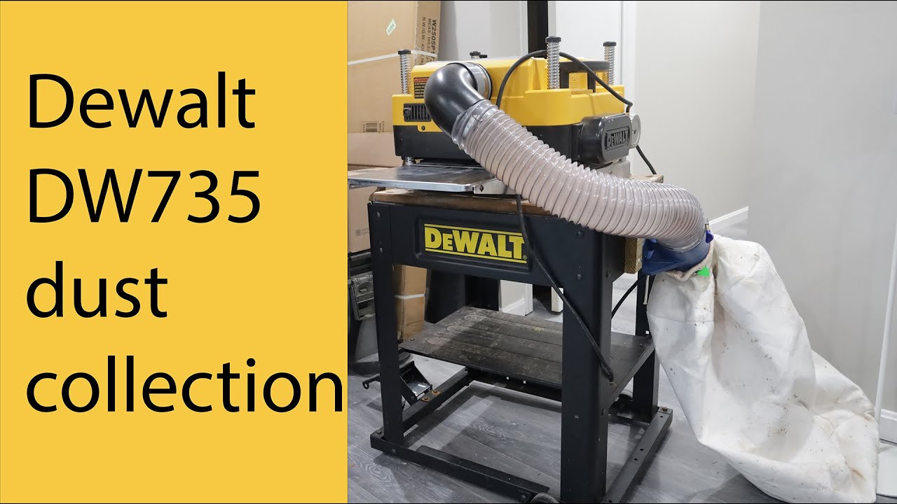 Dewalt DW735 dust collection - YouTube