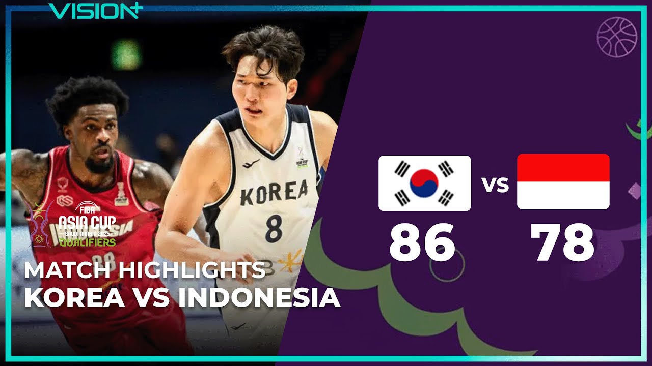 MATCH HIGHLIGHTS: Korea vs Indonesia | FIBA Asia Cup 2025 Qualifiers - YouTube