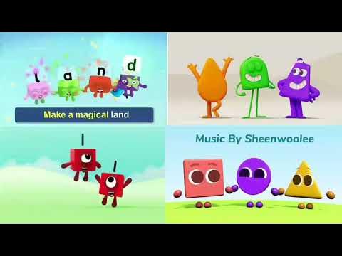 Alphablocks Colourblocks Numberblocks Shapeblocks Theme Song at the same time - YouTube