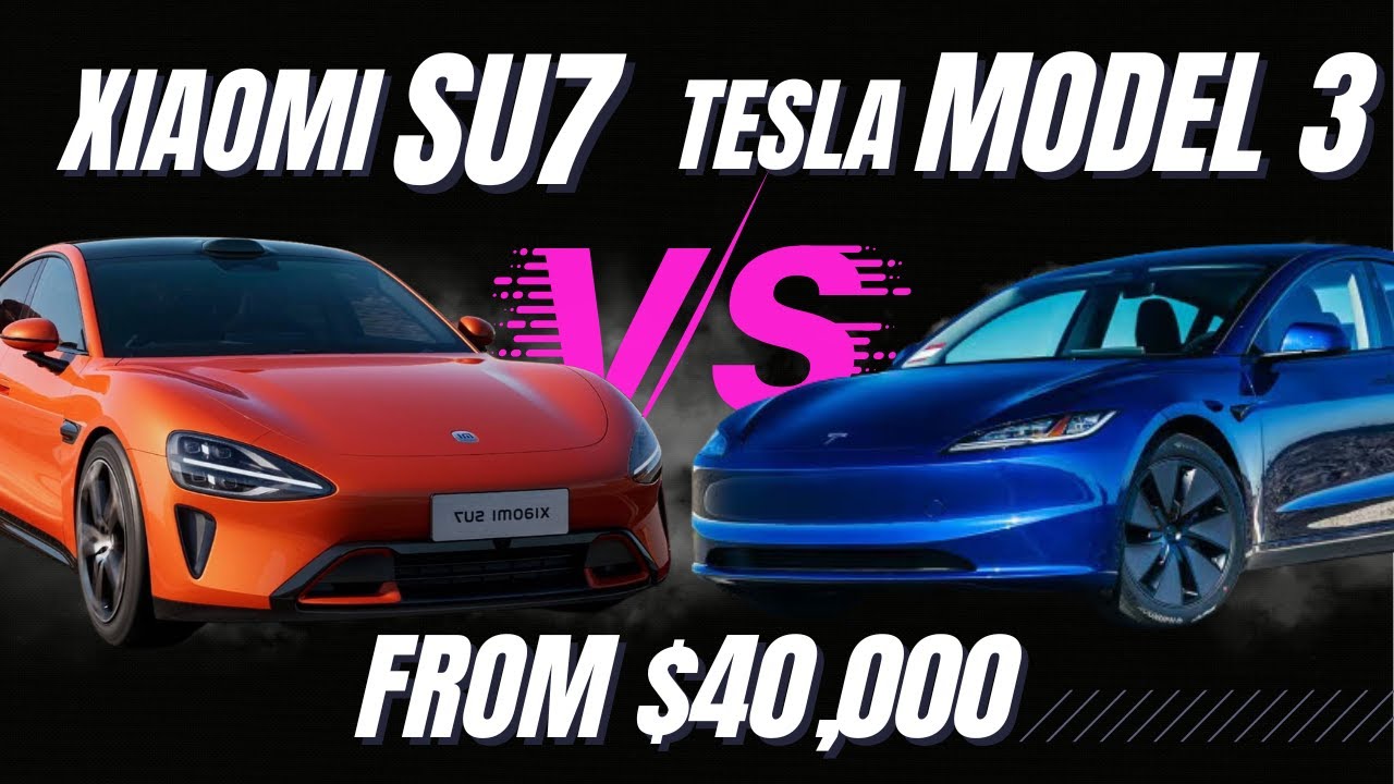 Xiaomi SU7 vs Tesla Model 3 | Clash of Electric Giants in 2024 #tesla # ...