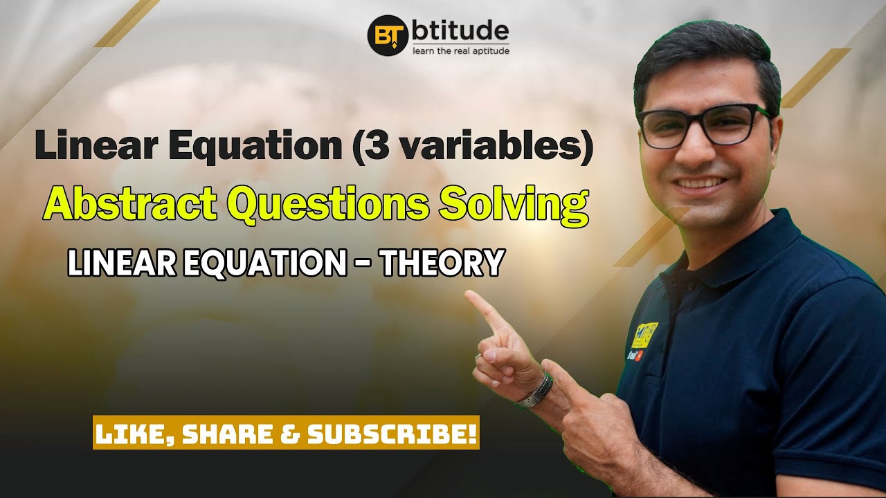 Linear Equation with three variables | Linear Equation theory ...