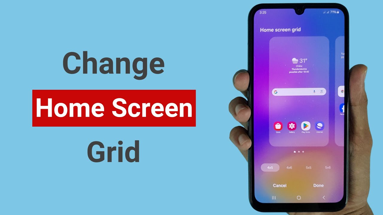 How to Change Home Screen Grid in Samsung A05 - YouTube
