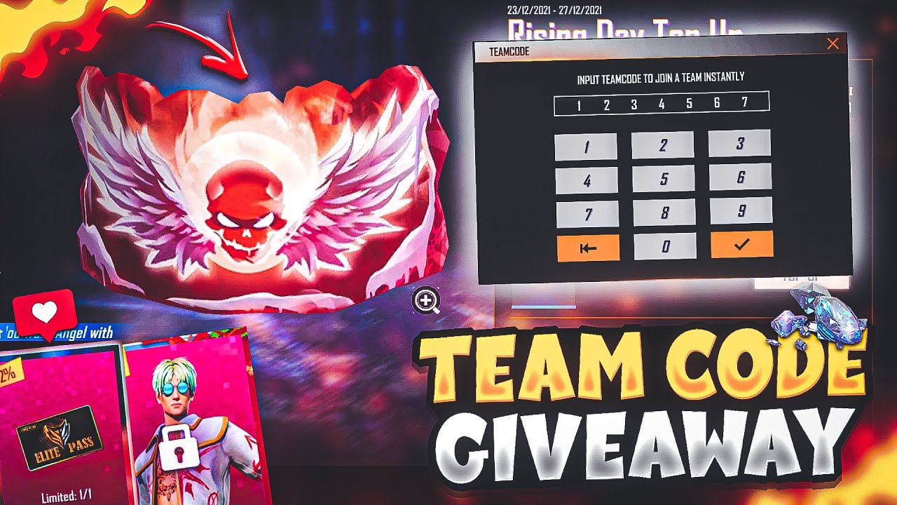 Mystery Shop Team Code Giveaway || Dimonds Team Code Giveaway ||FF Live ...