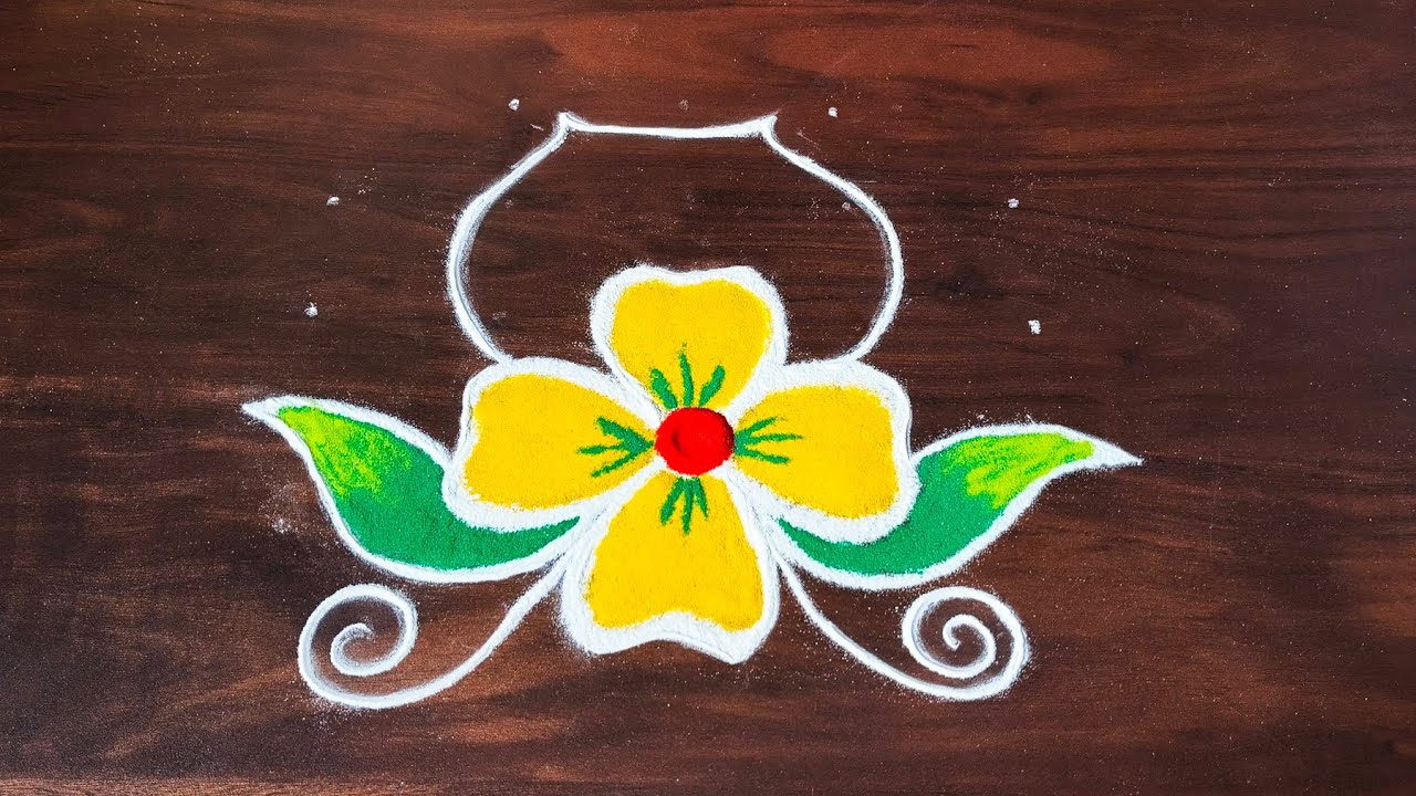 Pongal kolam | sankranthi muggulu | sankranti Rangoli | kolam designs ...