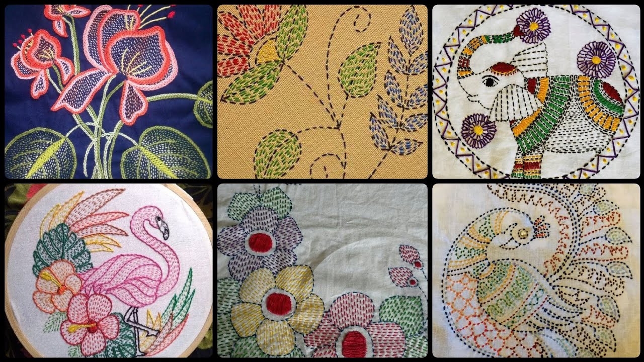 Running stitch embroidery pattern/Hand embroidery Kantha design images ...