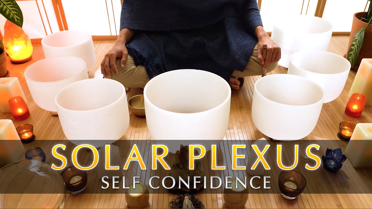 Solar Plexus Chakra Sound Bath | Crystal Singing Bowl Meditation ...
