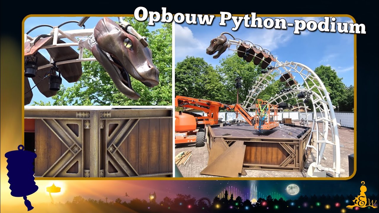 [#Efteling] Opbouw Python-podium - ☀️ Zomer 2023 - YouTube