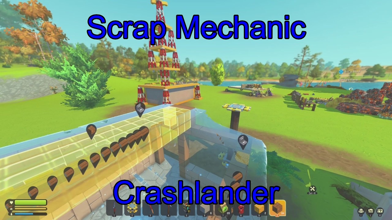 Crashlander Shed Building Part 1: Scrap Mechanic Survival Episode ...