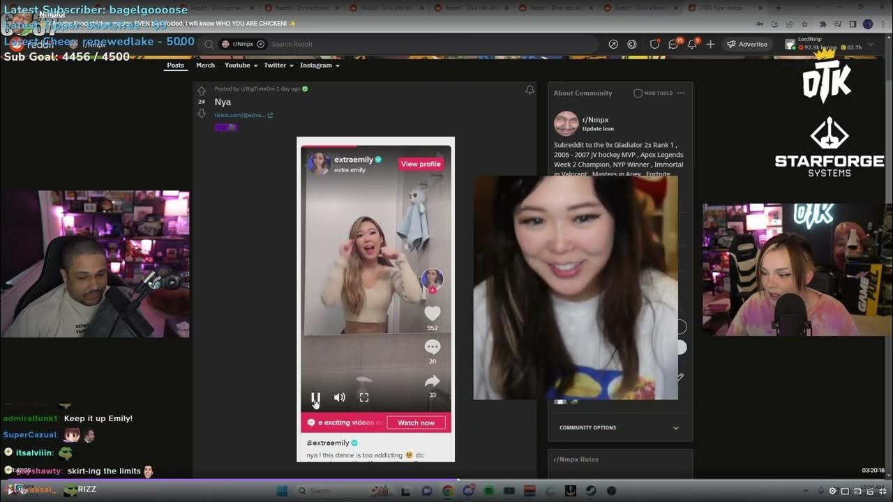 ExtraEmily Reacts to Nick & Malena watch Nya Tiktok - YouTube