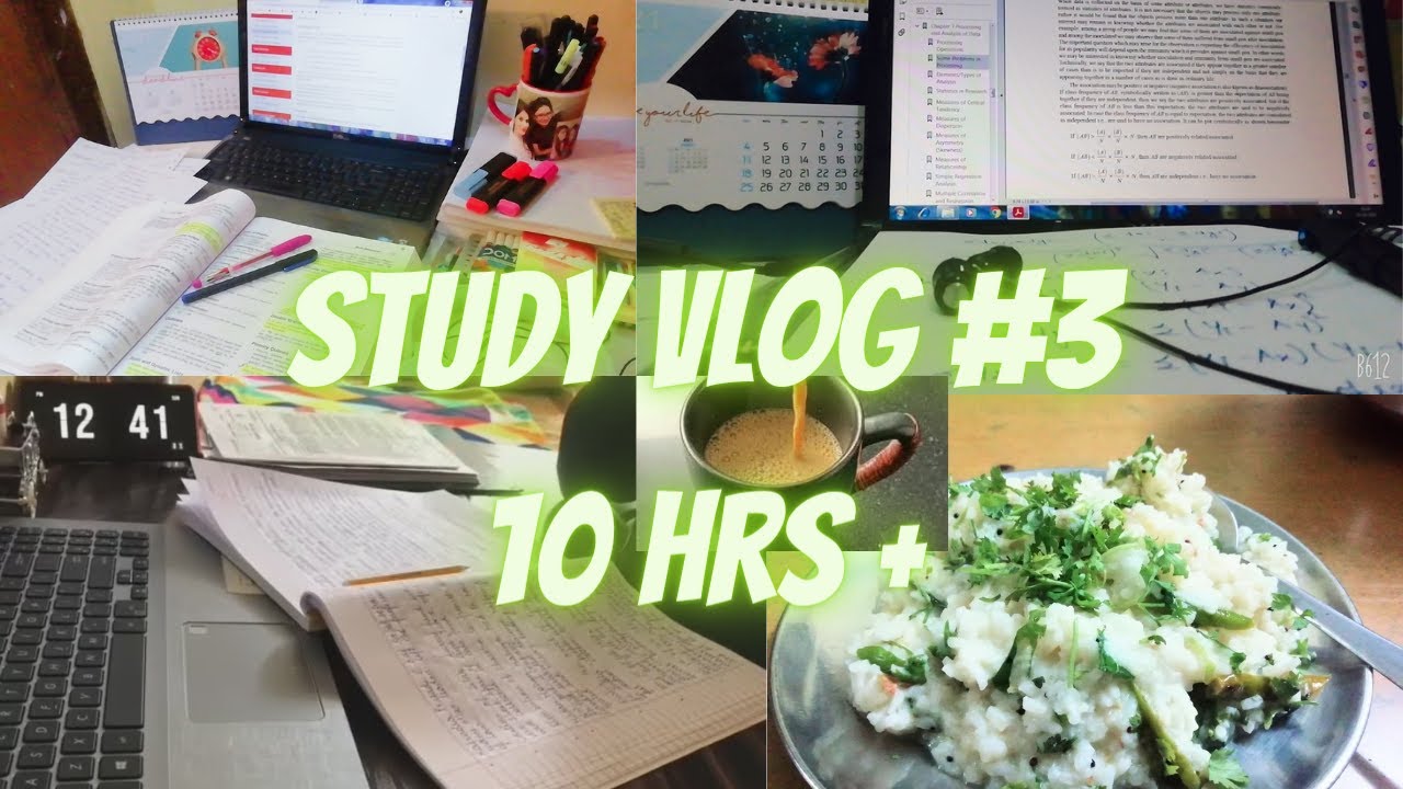 Exam week study vlog, 10 hour study routine, Productive daily routine ...