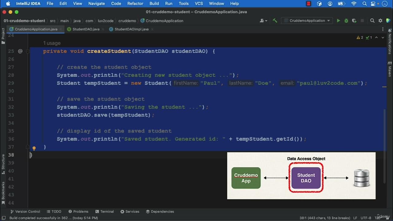 03 - NEW - HibernateJPA CRUD_013 Saving a Java Object with JPA Coding Part 2 - YouTube