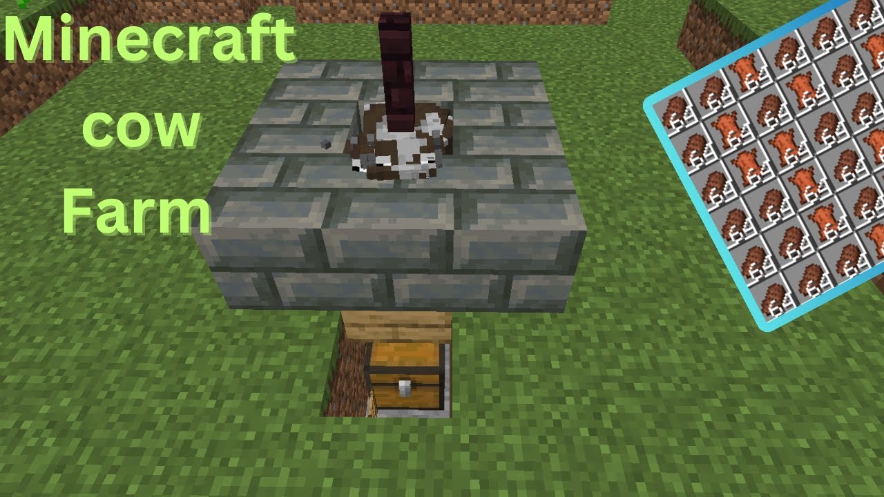 How to build a *very easy* cow farm in Minecraft 1.21 (Java/Bedrock ...