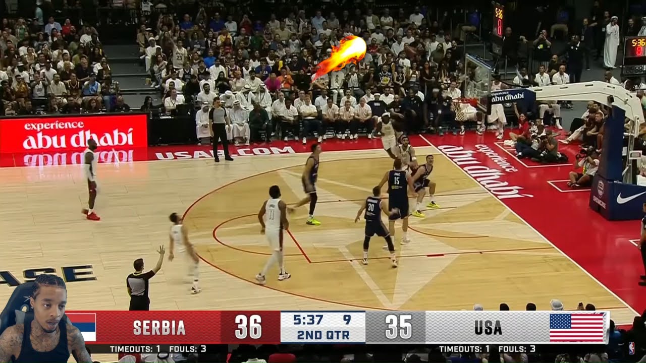 FlightReacts To USA vs SERBIA | USAB SHOWCASE | FULL GAME HIGHLIGHTS ...