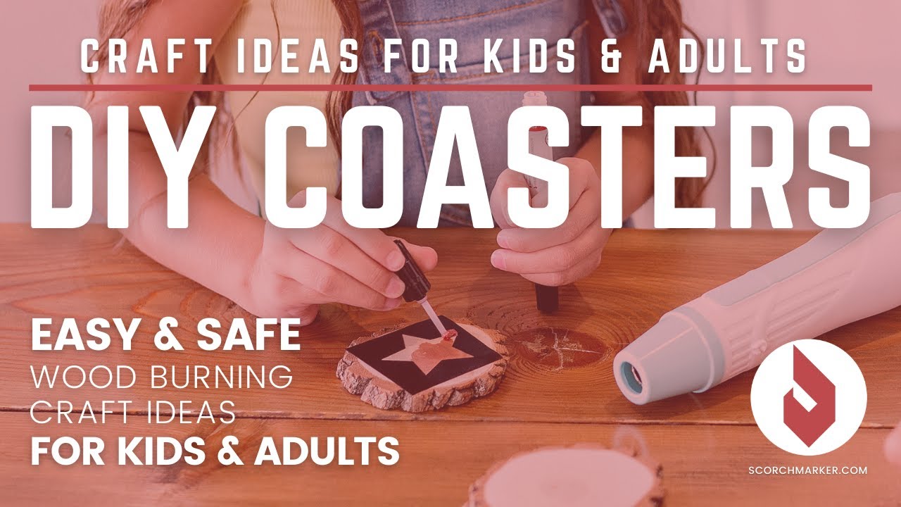 DIY Wooden Coaster Craft | Easy DIY Craft Ideas for Kids & Adults - YouTube