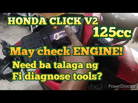 HONDA CLICK V2 Fi diagnose fault code history reset - YouTube